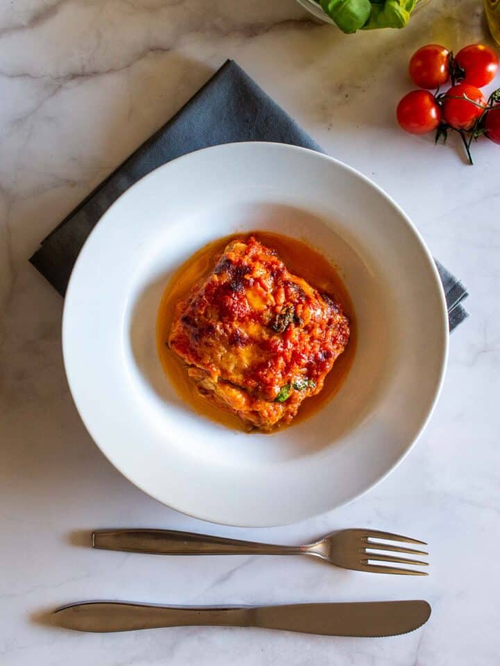 No Fry Eggplant Parmesan Recipe | Our Plant-Based World