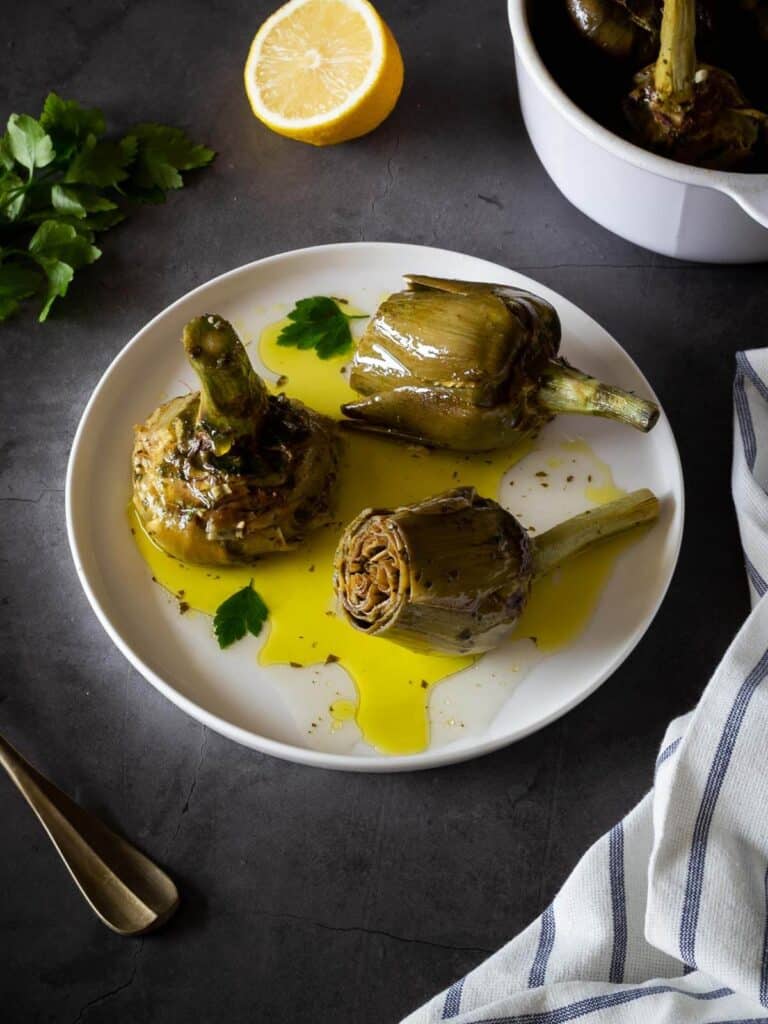 Roman-Style Artichokes (Carciofi alla Romana) | Our Plant-Based World