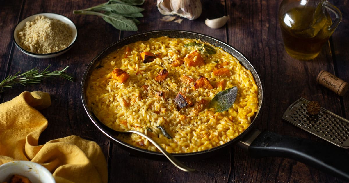 Creamy Vegan Roasted Pumpkin Risotto | Our Plant-Based World