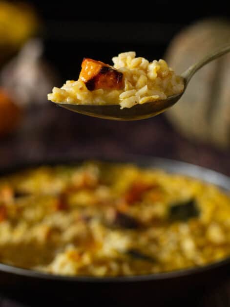 Easy Creamy Roasted Pumpkin Risotto Recipe | Our Plant-Based World