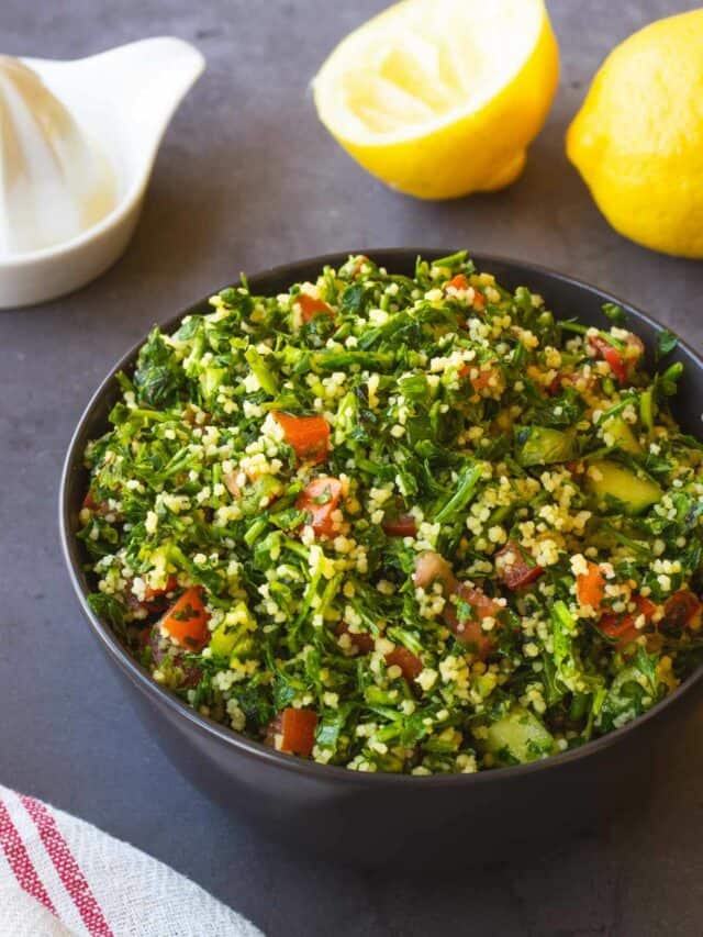 Lebanese Salad with Parsley, Authentic Tabbouleh Recipe