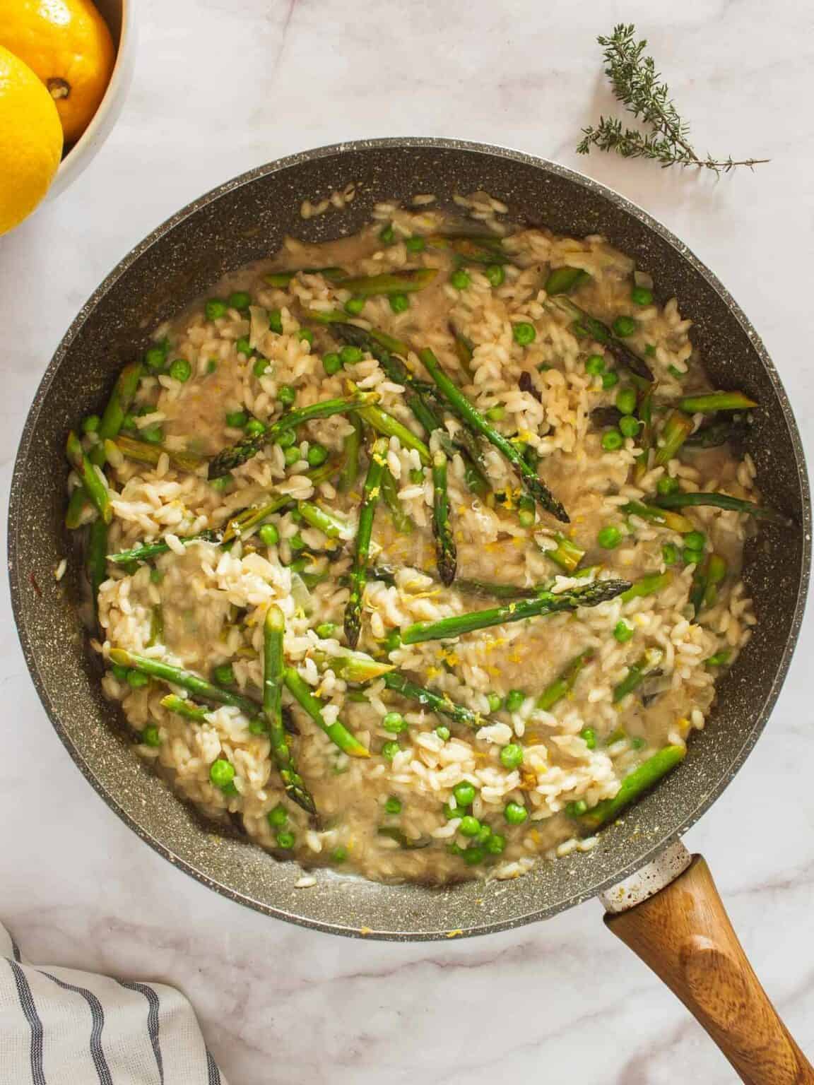 Vegan Asparagus Risotto | Our Plant-Based World