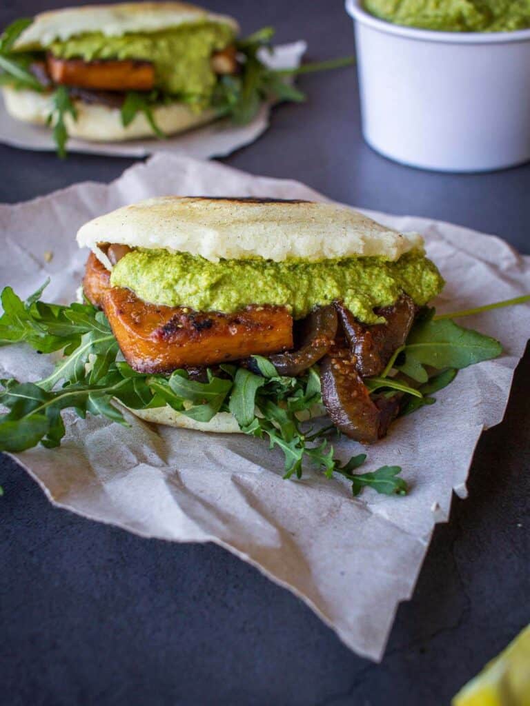 Vegan Arepas (2 Ingredients + Fillings) Stuffed with Grilled Tofu • Our ...