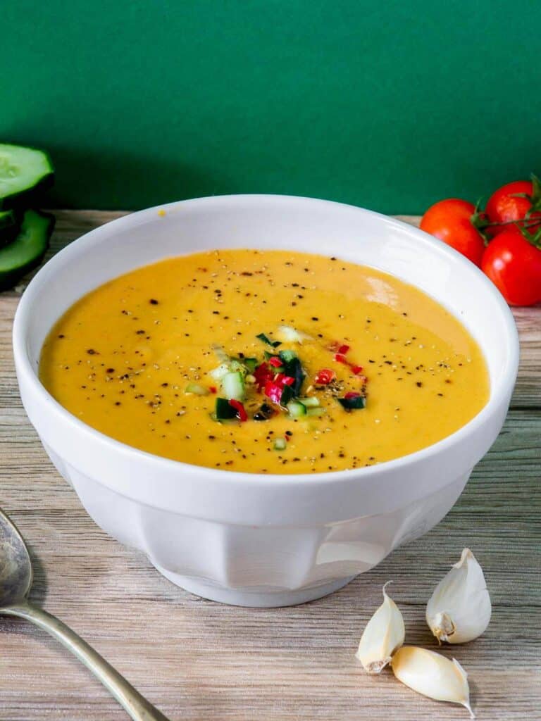 Cold Spanish Soup (Gazpacho Andaluz) | Our Plant-Based World
