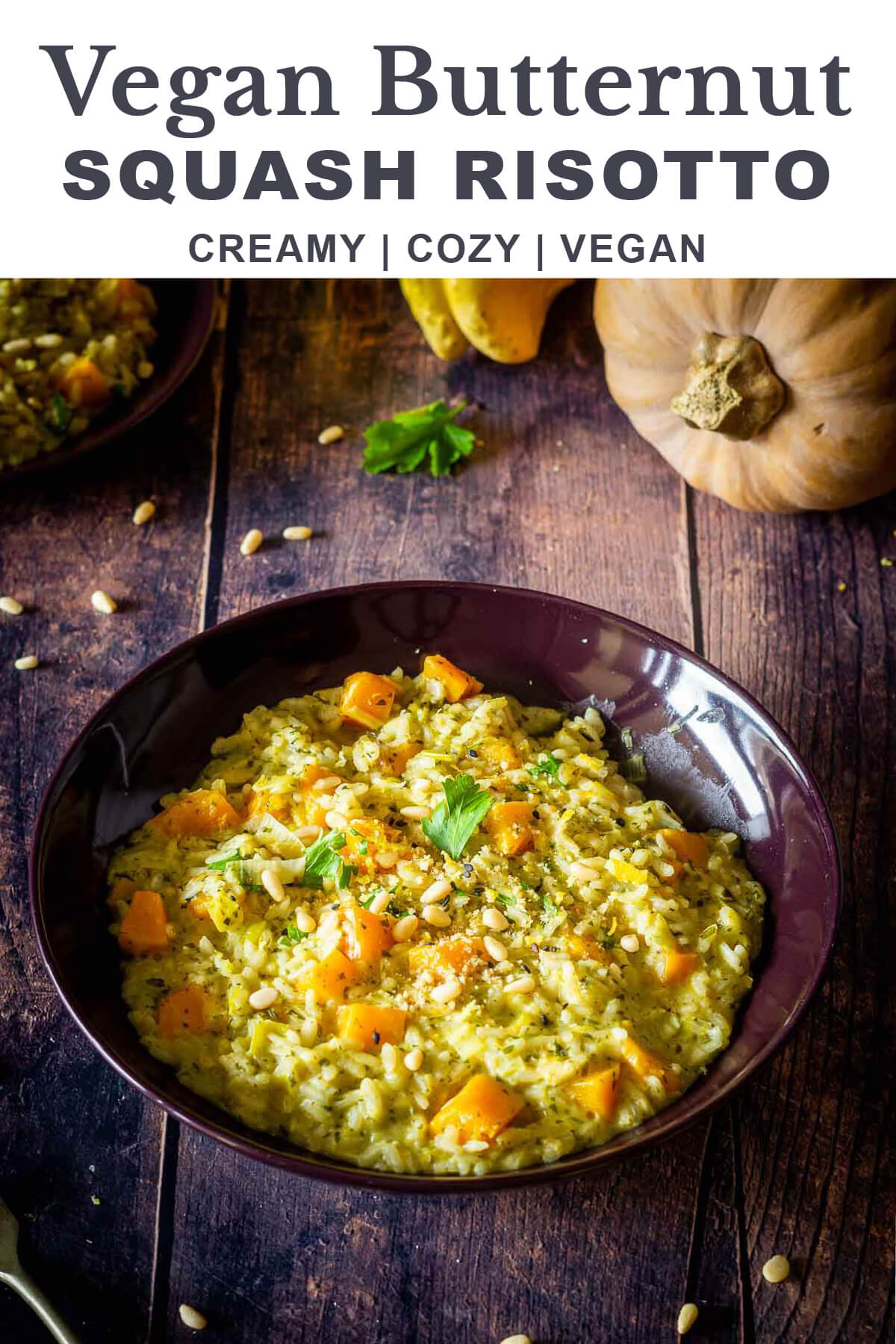 Vegan Butternut Squash Risotto | Our Plant-Based World