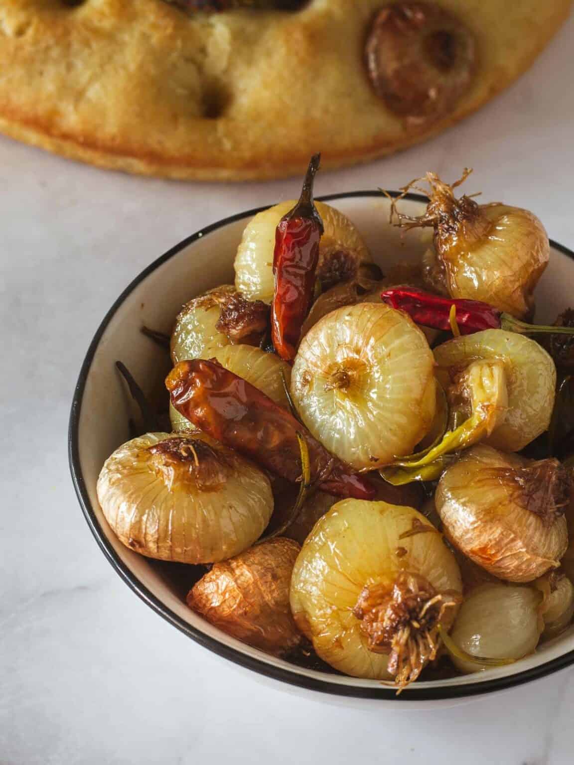 Spiced Onions Recipe (Borettane Onions) | Our Plant-Based World