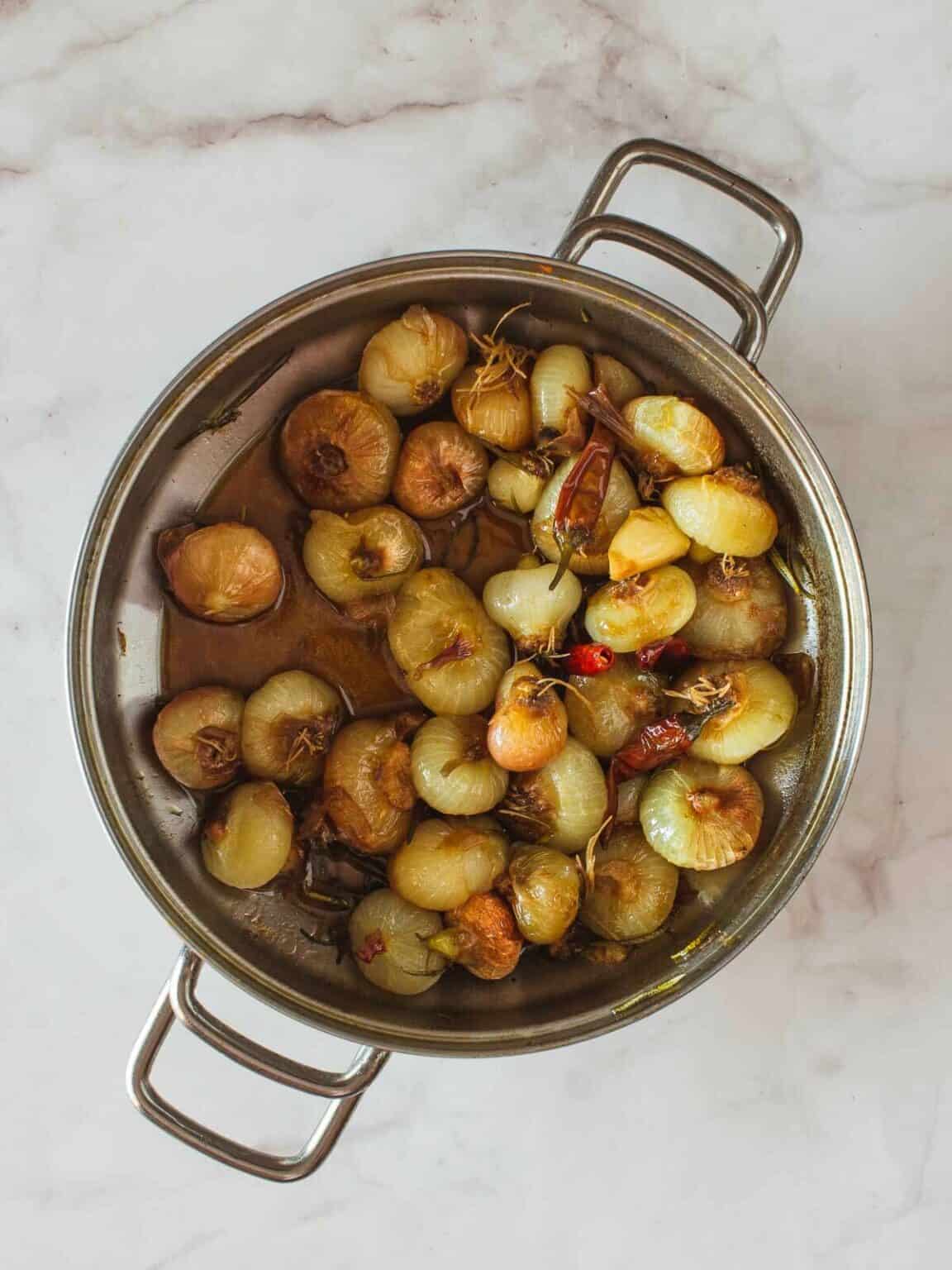 Spiced Onions Recipe (Borettane Onions) | Our Plant-Based World