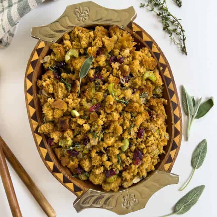 Vegan Cornbread Stuffing | Our Plant-Based World
