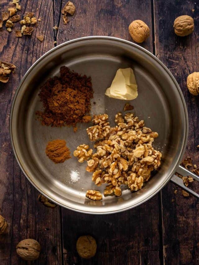 Brown Sugar Candied Walnuts for Christmas (10 mins + Vegan)