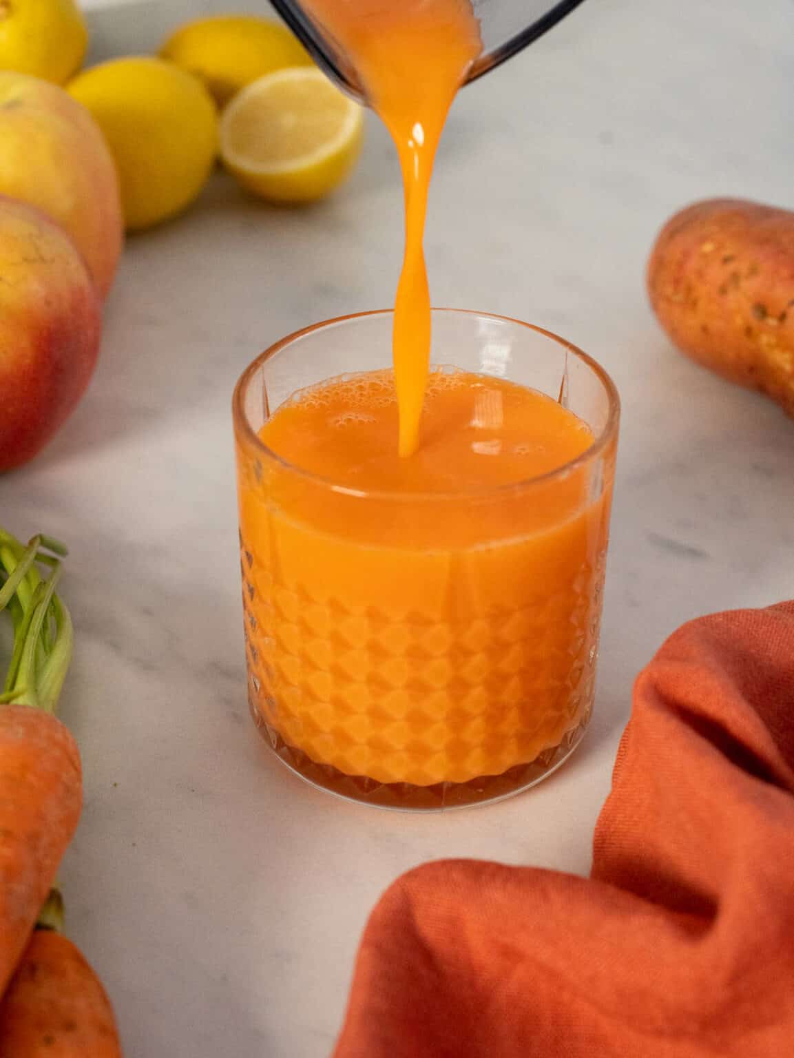 Carrot Apple Sweet Potato Juice Recipe | Our Plant-Based World