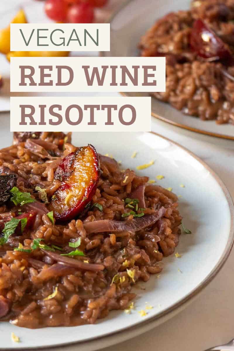 Red Wine Risotto | Our Plant-Based World