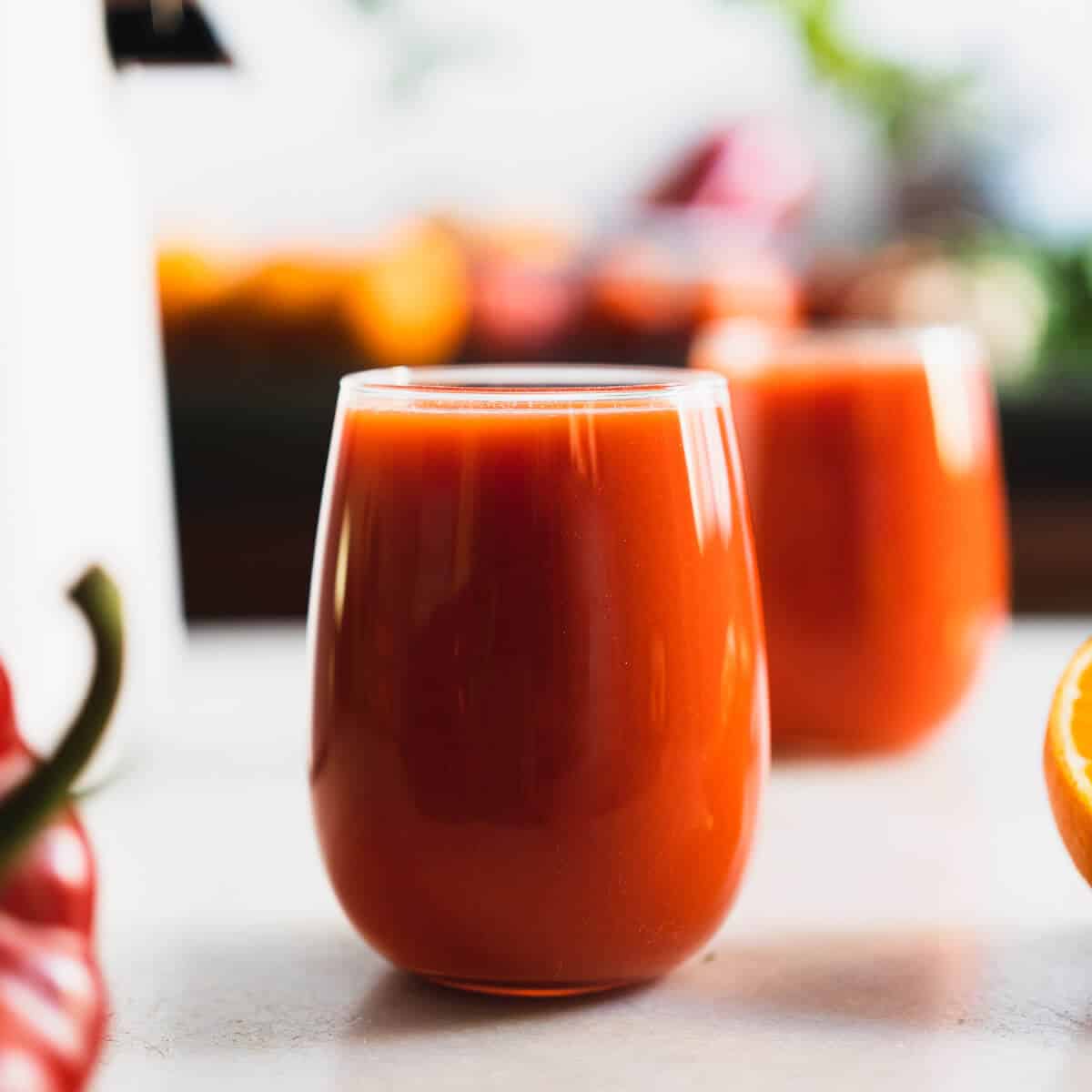 Red Bell Pepper Carrot Juice