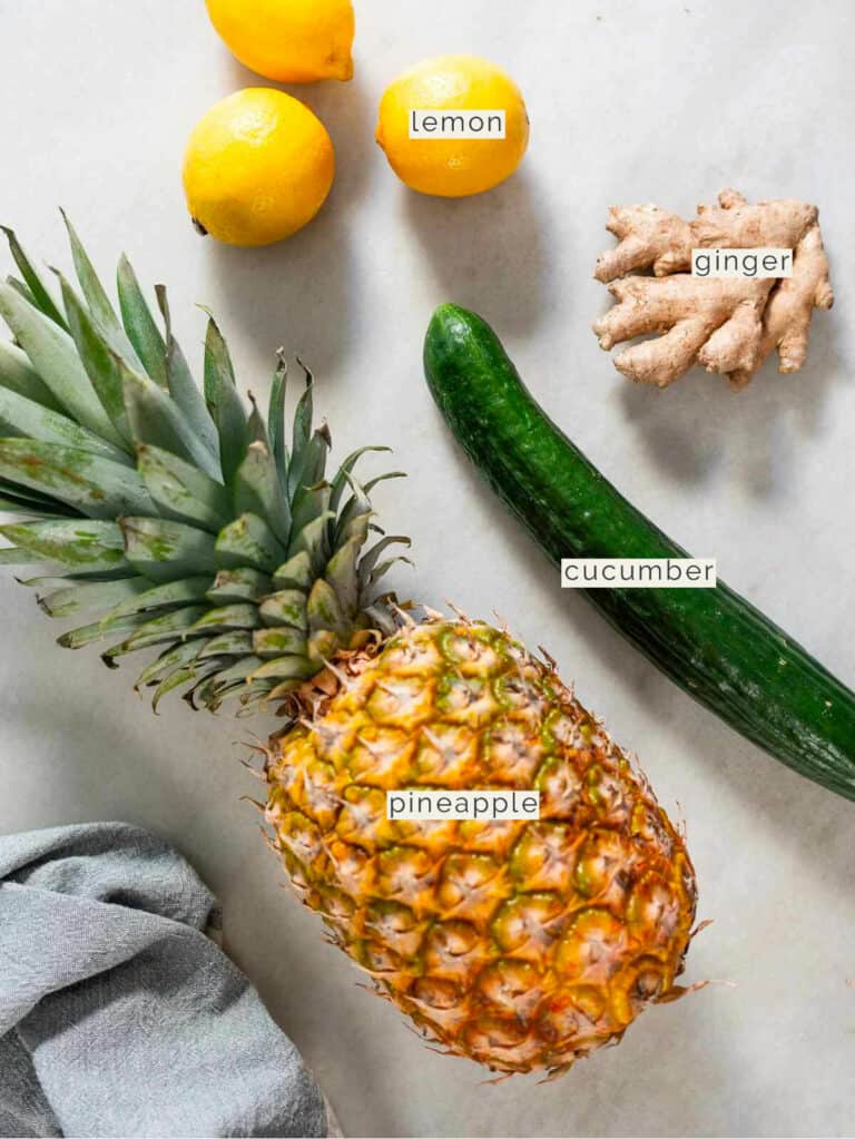 Pineapple Ginger Cucumber Lemon Water Recipe