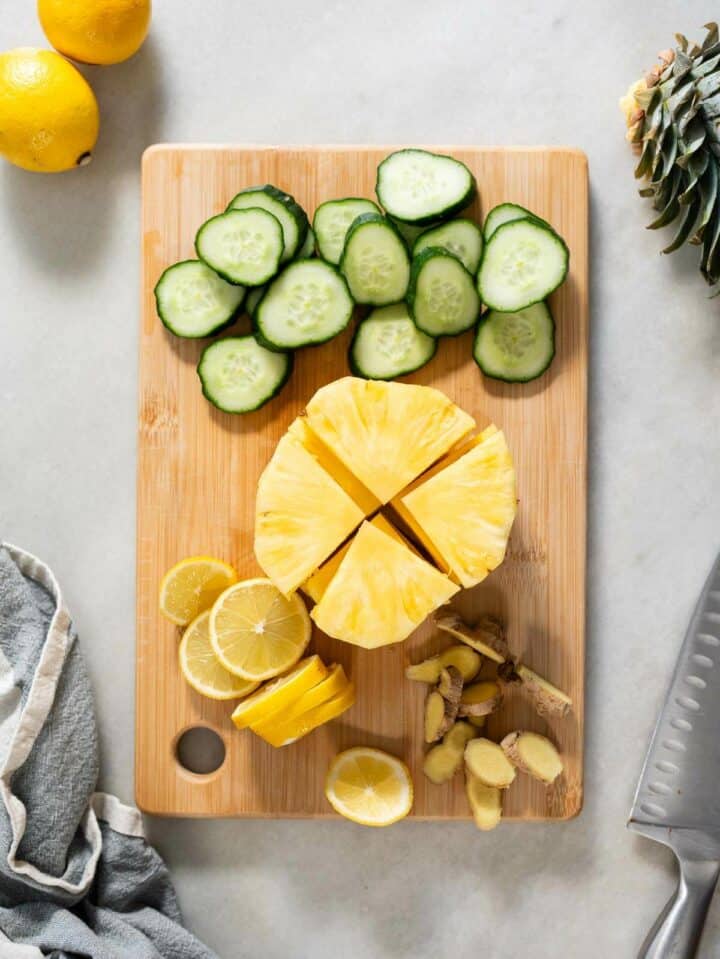 Pineapple Ginger Cucumber Lemon Water Recipe