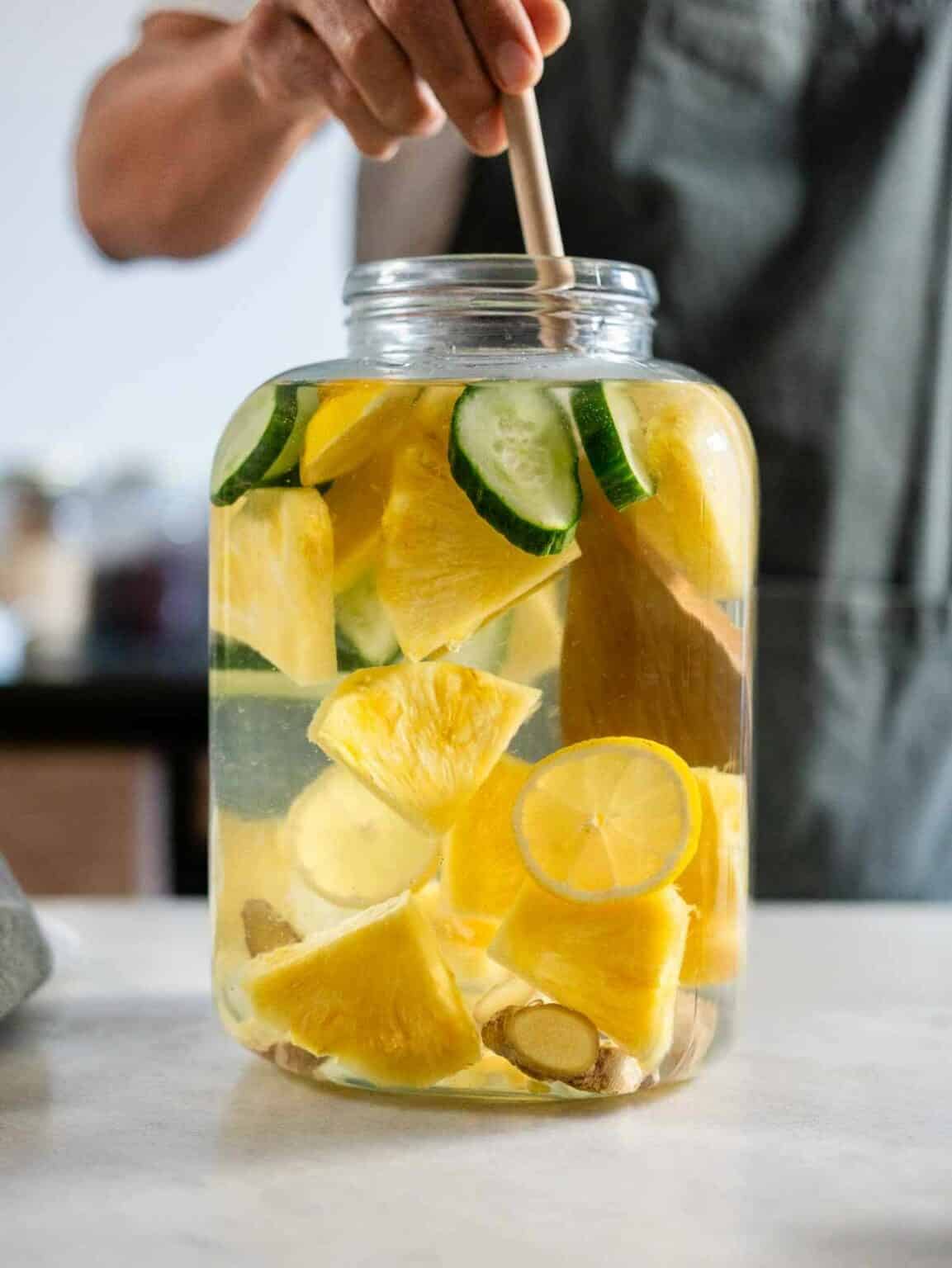Pineapple Ginger Cucumber Lemon Water Recipe