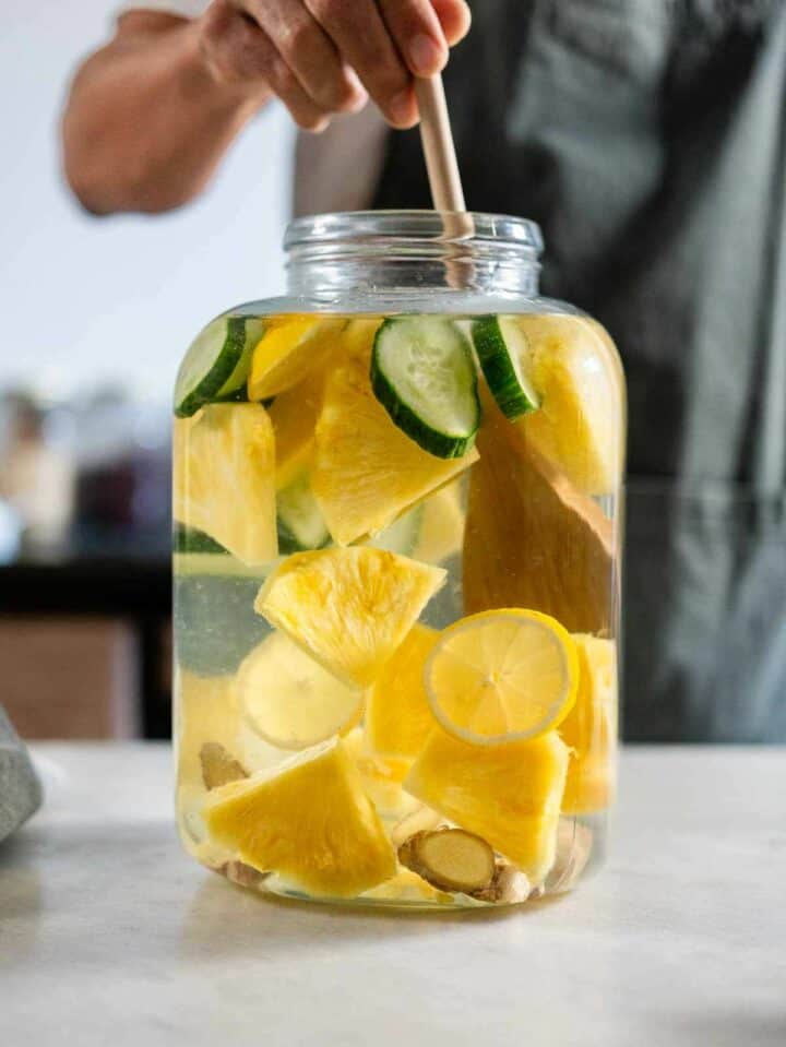 Pineapple Ginger Cucumber Lemon Water Recipe